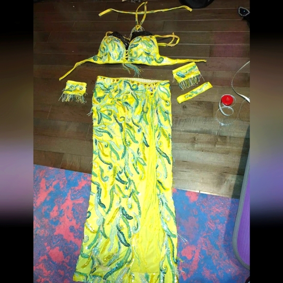Bella of Istanbul | Other | Vibrant Yellow And Blue Bella Belly Dance ...
